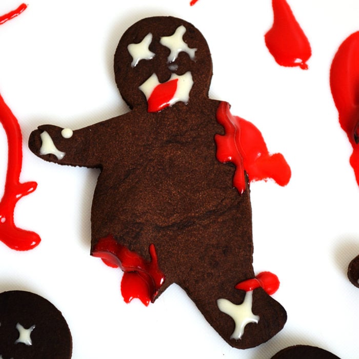 Zombie Chocolate Shortbread Cookies - Lights, Camera, BAKE!