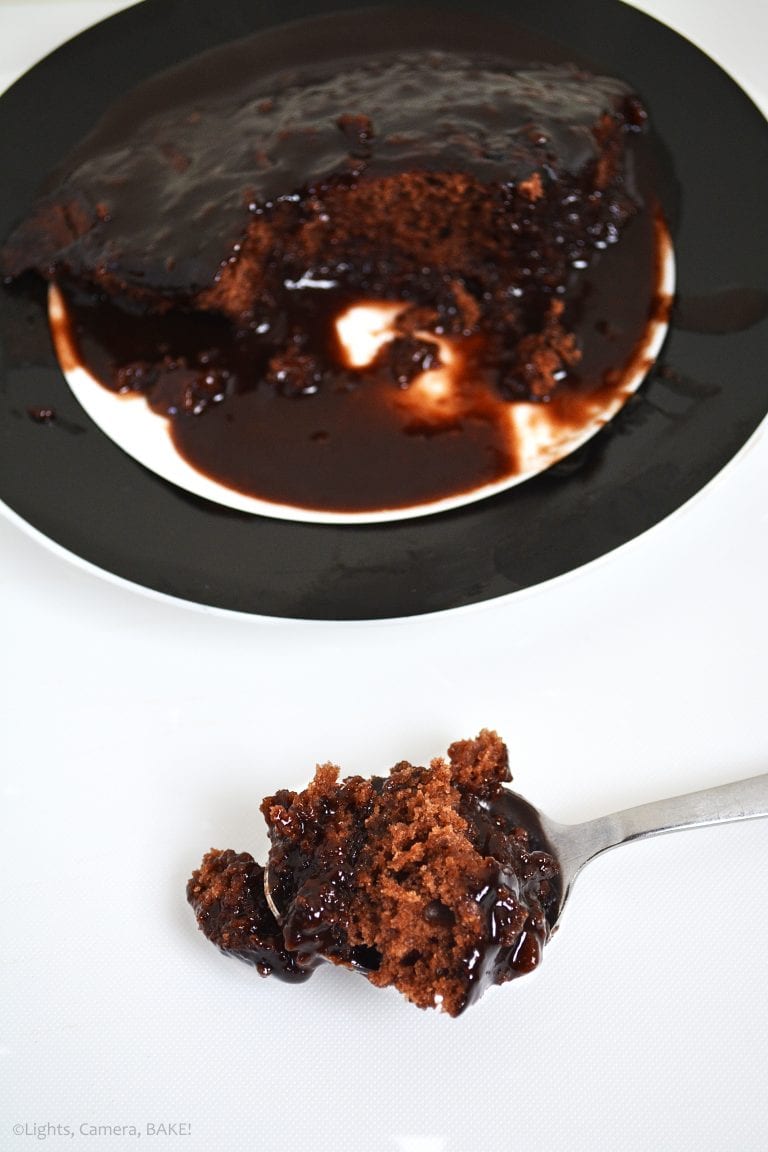 Chocolate Self-Saucing Cake - Lights, Camera, BAKE!