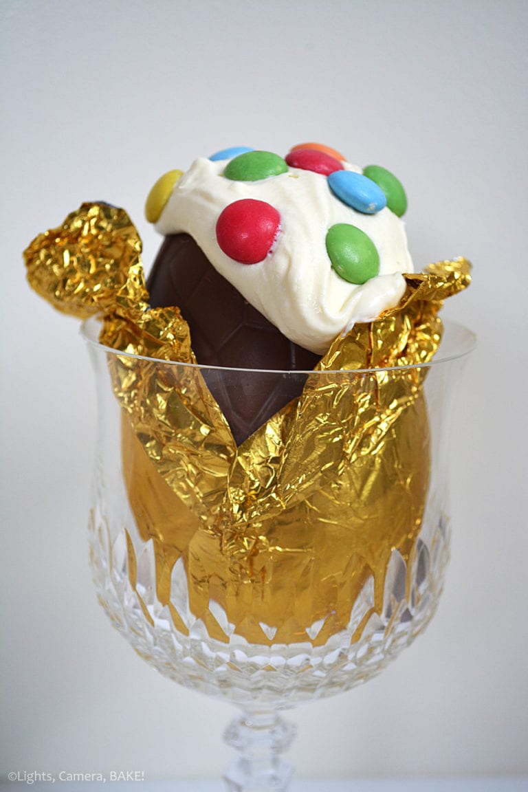 Nutella Mousse Filled Easter Egg - Lights, Camera, BAKE!