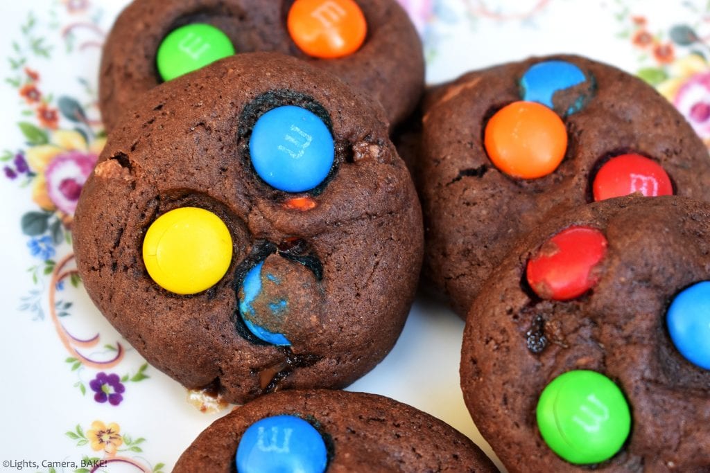 M&M Chocolate Cookies - Lights, Camera, BAKE!