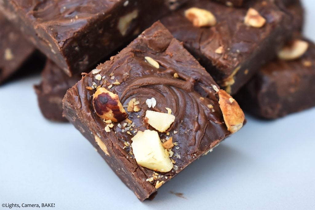 Chocolate Hazelnut Fudge - Lights, Camera, BAKE!