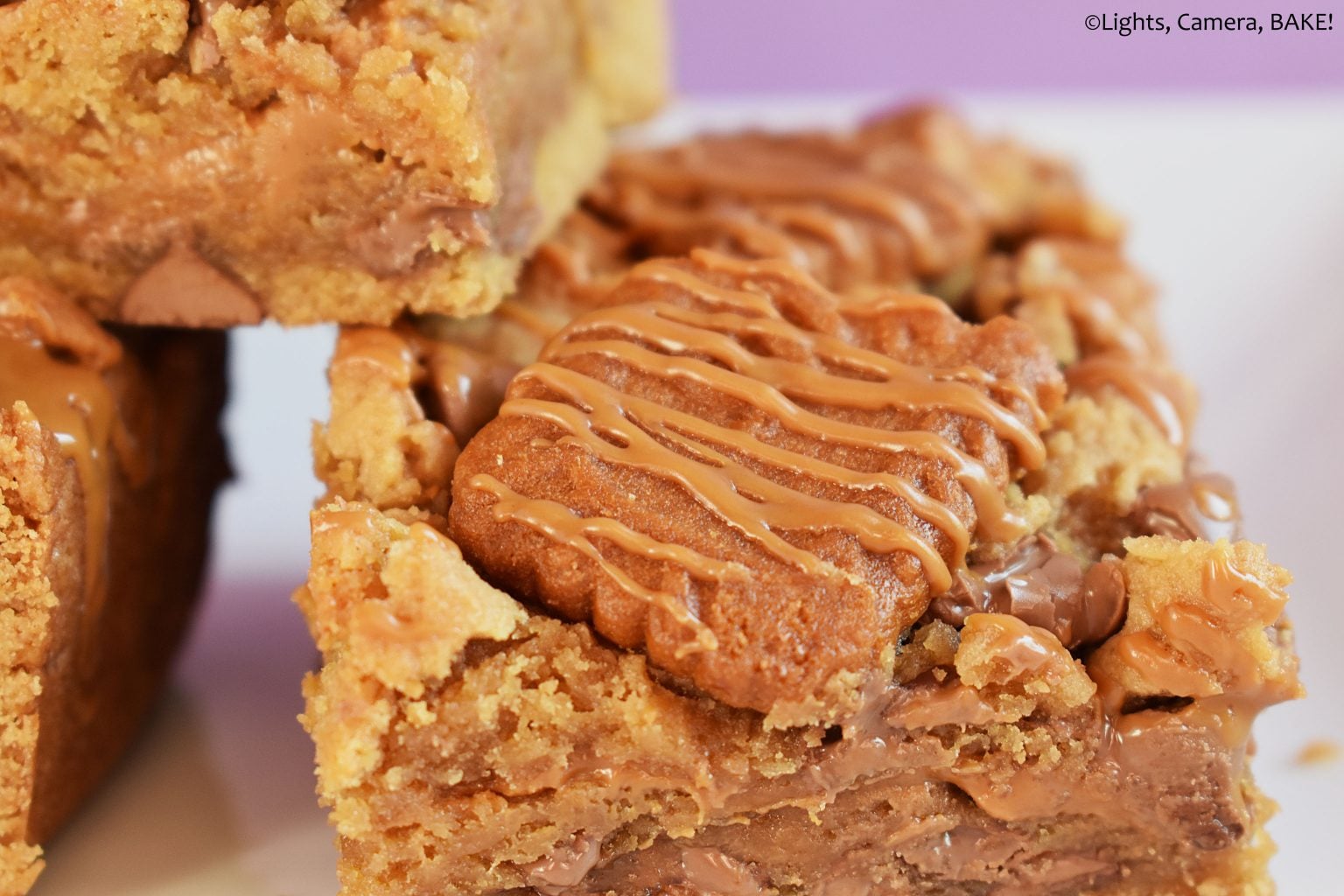 Biscoff Cookie Bars - Lights, Camera, BAKE!
