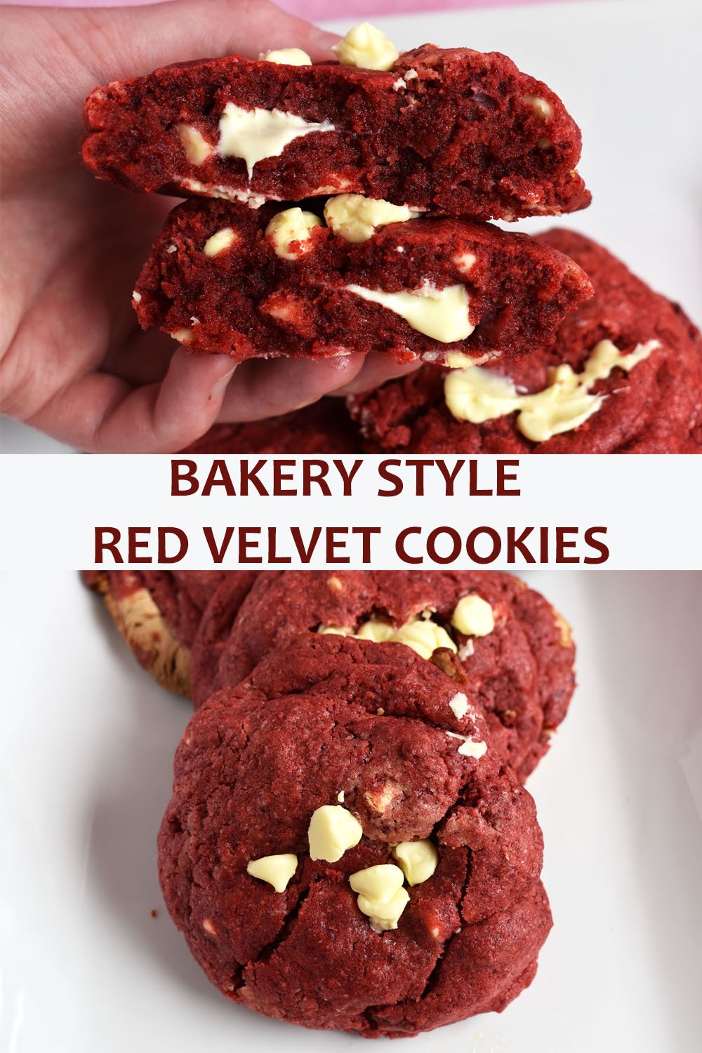 Bakery Style Red Velvet Cookies - Lights, Camera, BAKE!